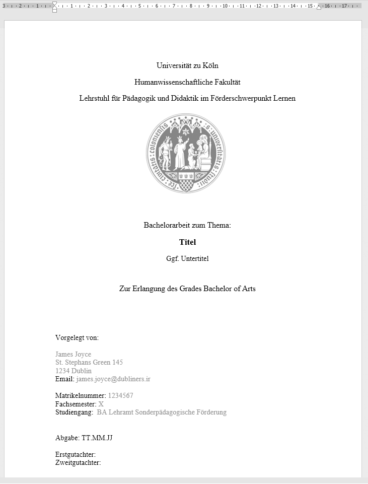 Das perfekte Deckblatt deiner Bachelorarbeit + 3 Uni Vorlagen